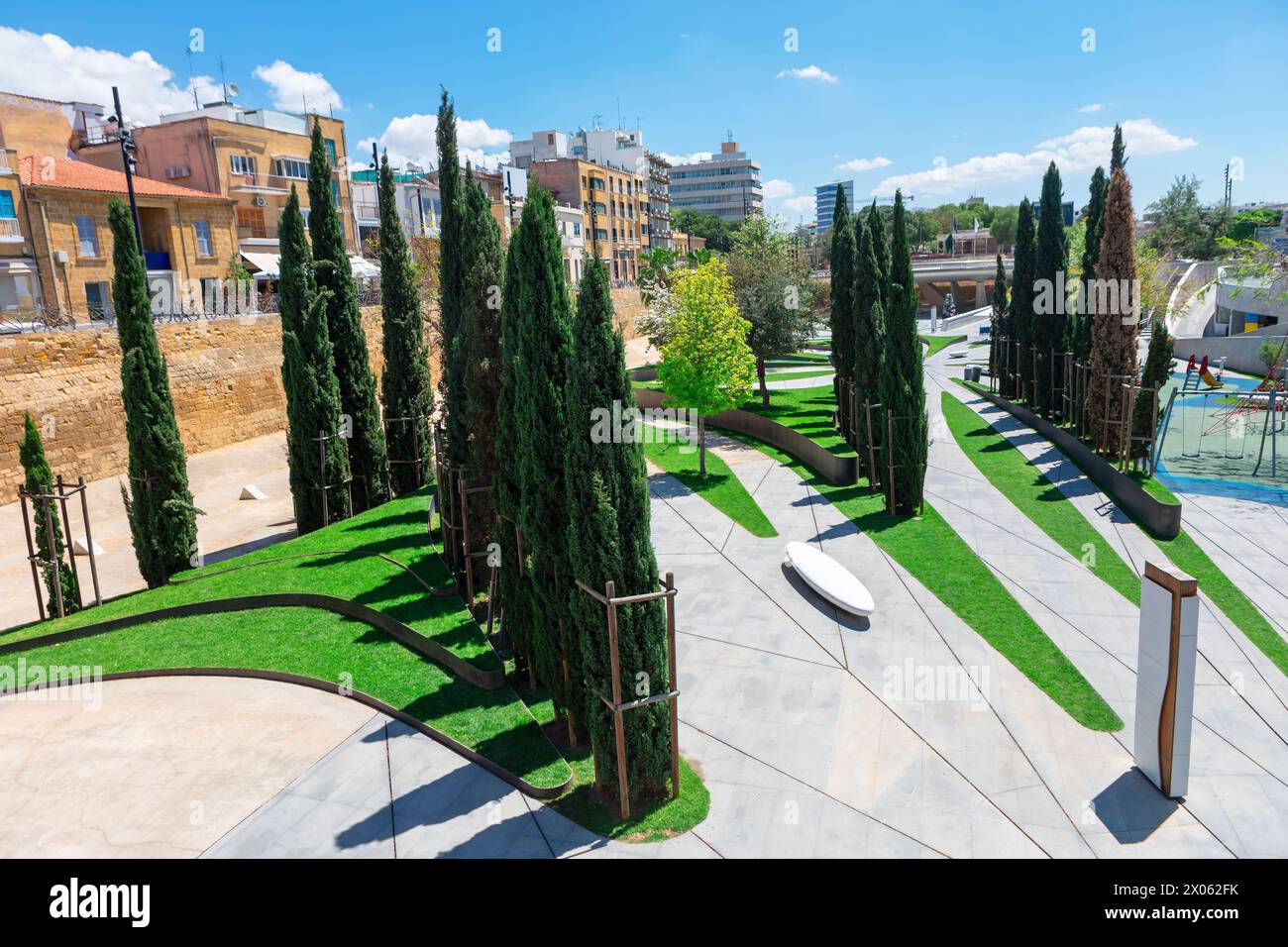 Park D'Avilla Garden in the downtown of Nicosia, Cyprus Stock Photo - Alamy