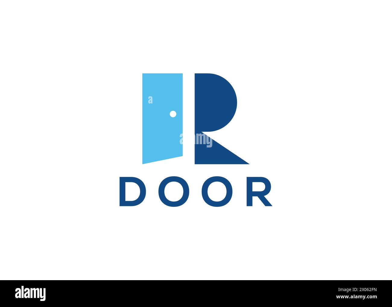Creative and minimal letter R door logo vector template Stock Vector ...