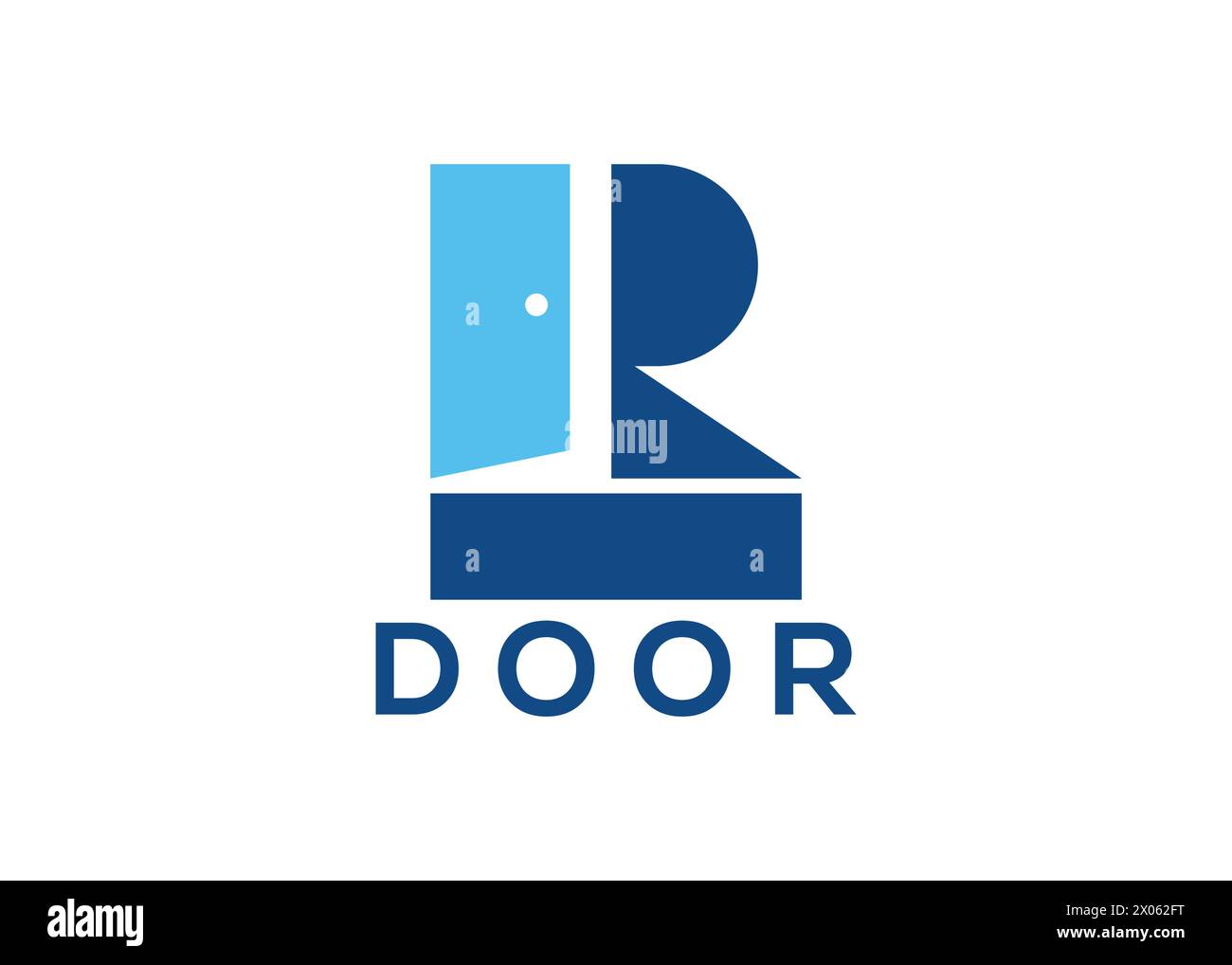 Creative and minimal letter L R door logo vector template Stock Vector ...