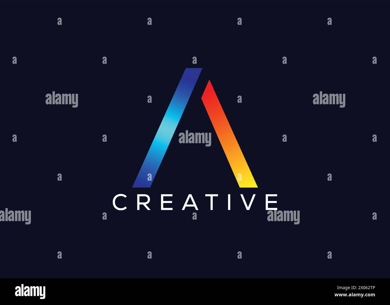 Creative and minimal Letter A colorful logo vector template. Modern A ...