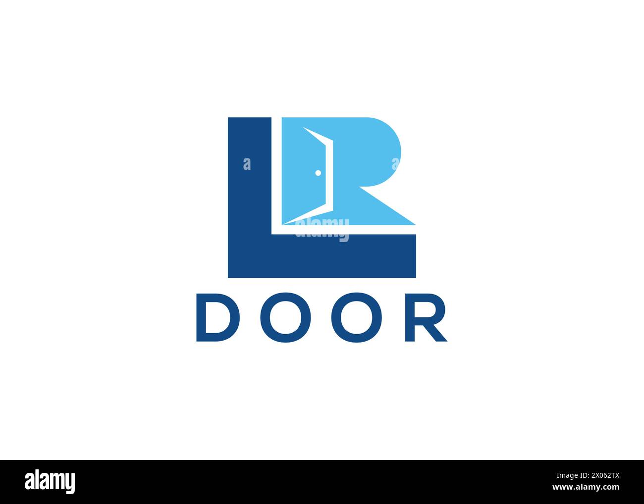 Creative and minimal letter L R door logo vector template Stock Vector ...