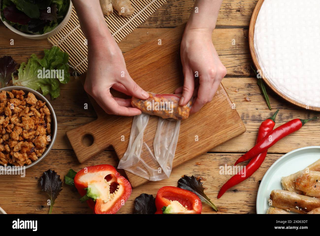 Making traditional roll spring hi-res stock photography and images - Alamy