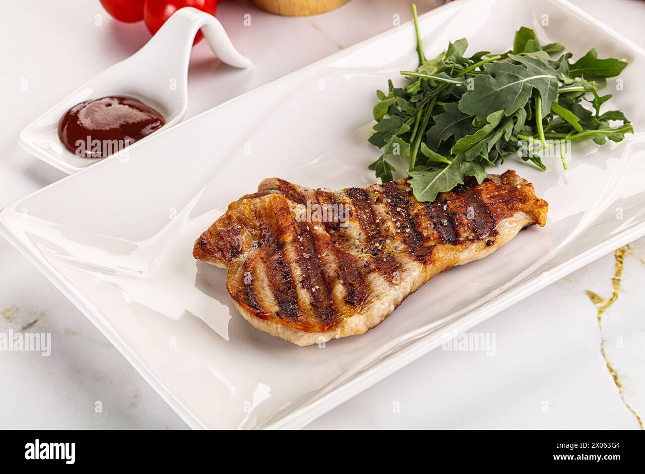 Delicous grilled pork meat hi-res stock photography and images - Alamy