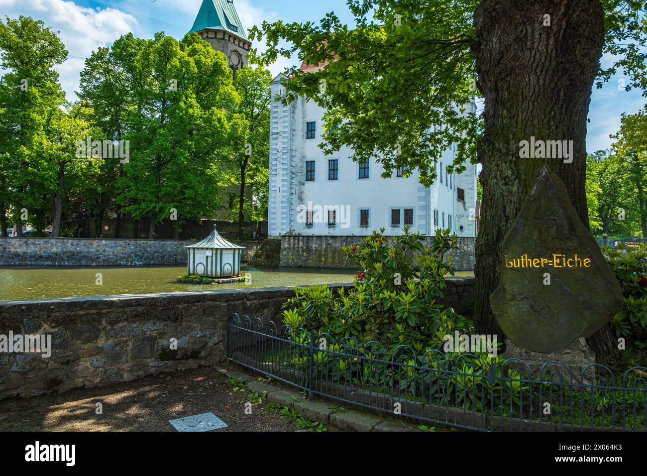 Luther Oak in front of Schönfeld Castle, also known as Germany's Castle ...