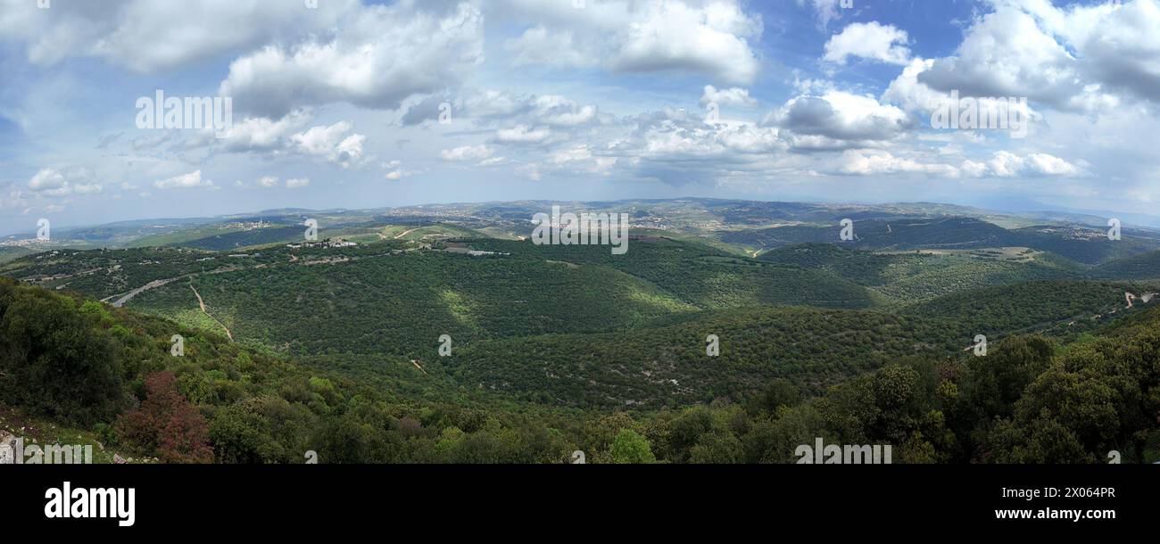 View toward Nabatieh Governorate one of the nine governorates of ...