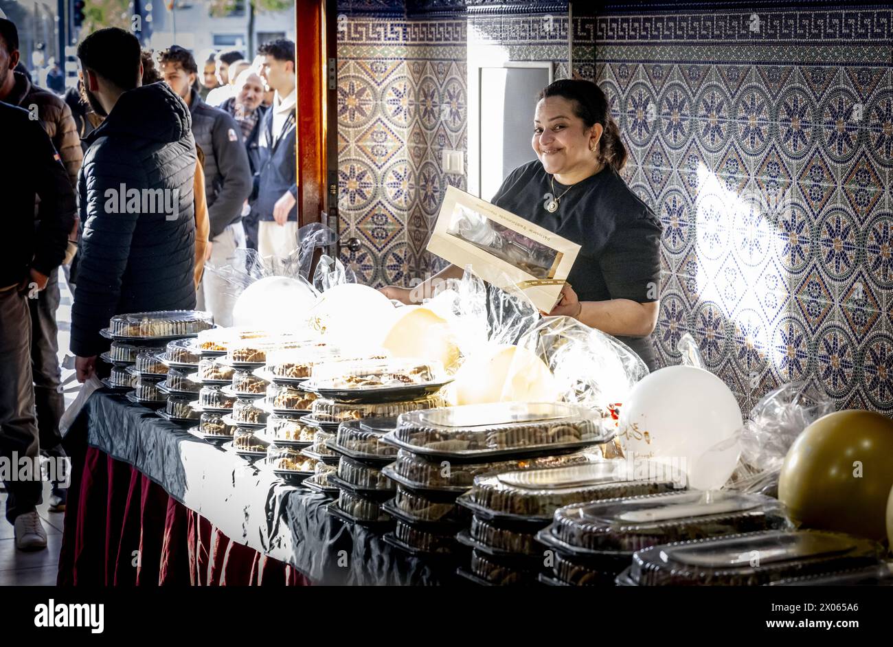 ROTTERDAM - Busy at a bakery during Eid-al-Fitr, also known as Eid-al ...