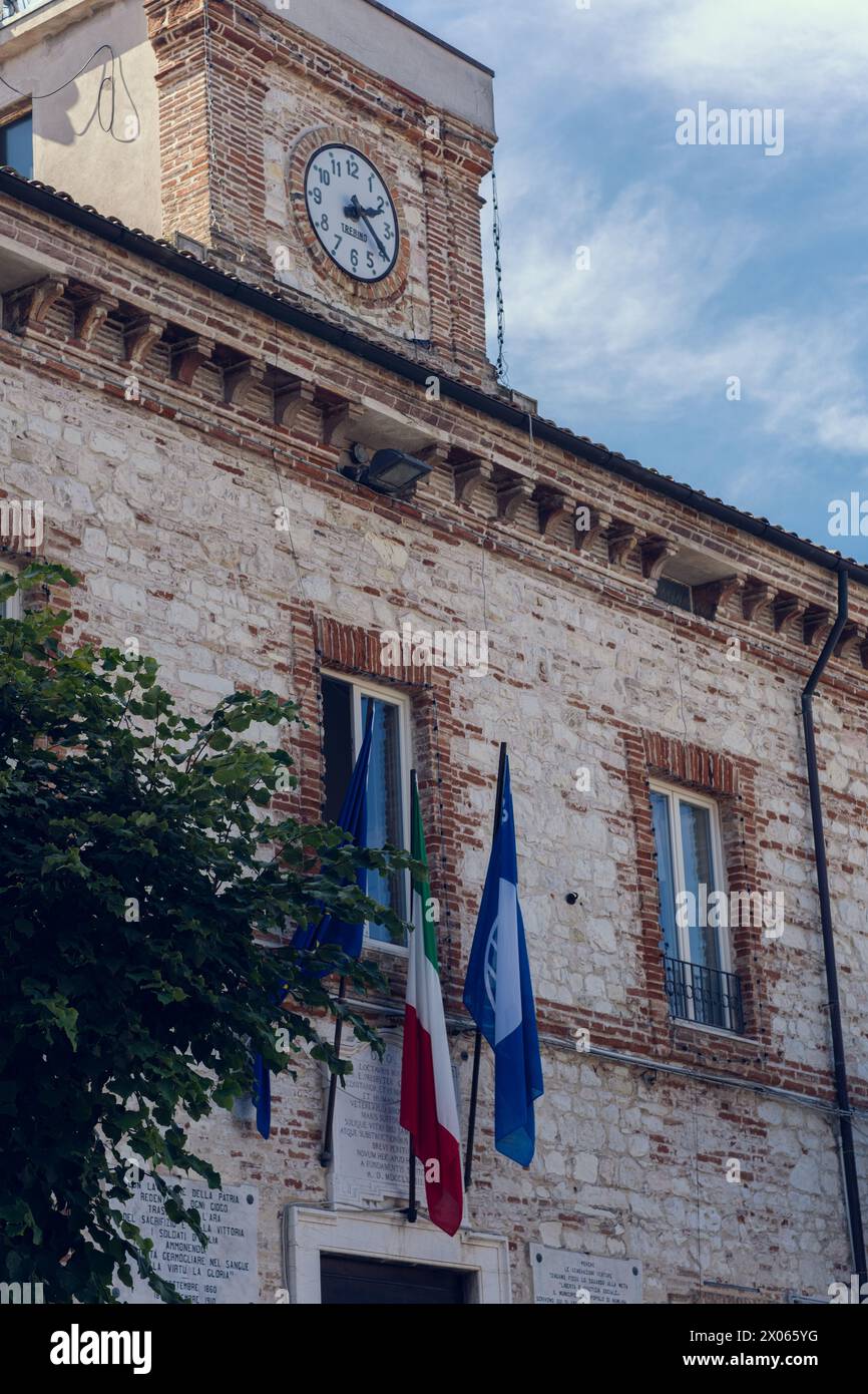 Numana Italy - 19 Sep 2023: Municipality Of Numana. Building of ...