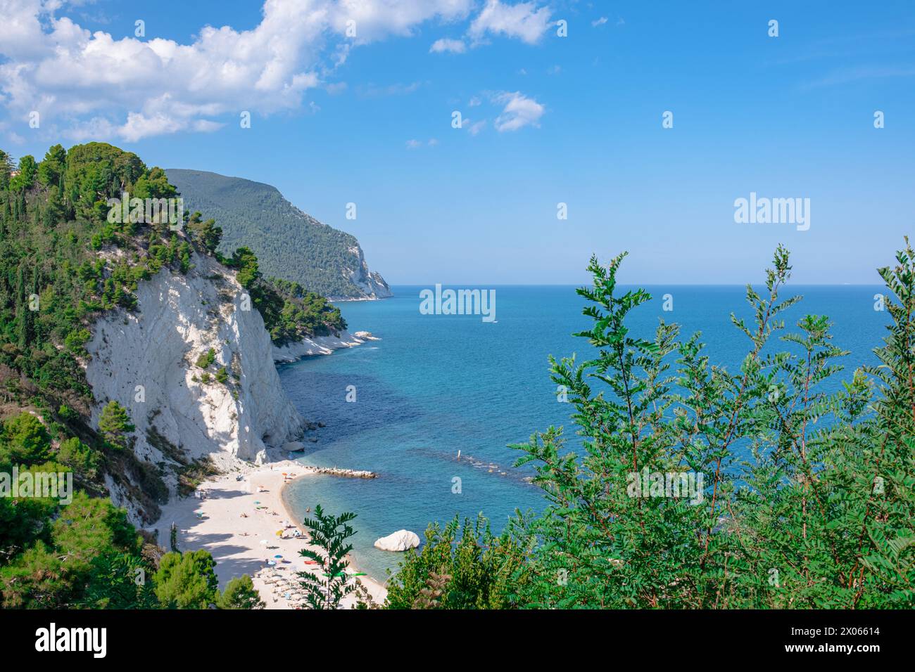 Beach of the Two Sisters in Italy, Numana. Beautiful view of the ...