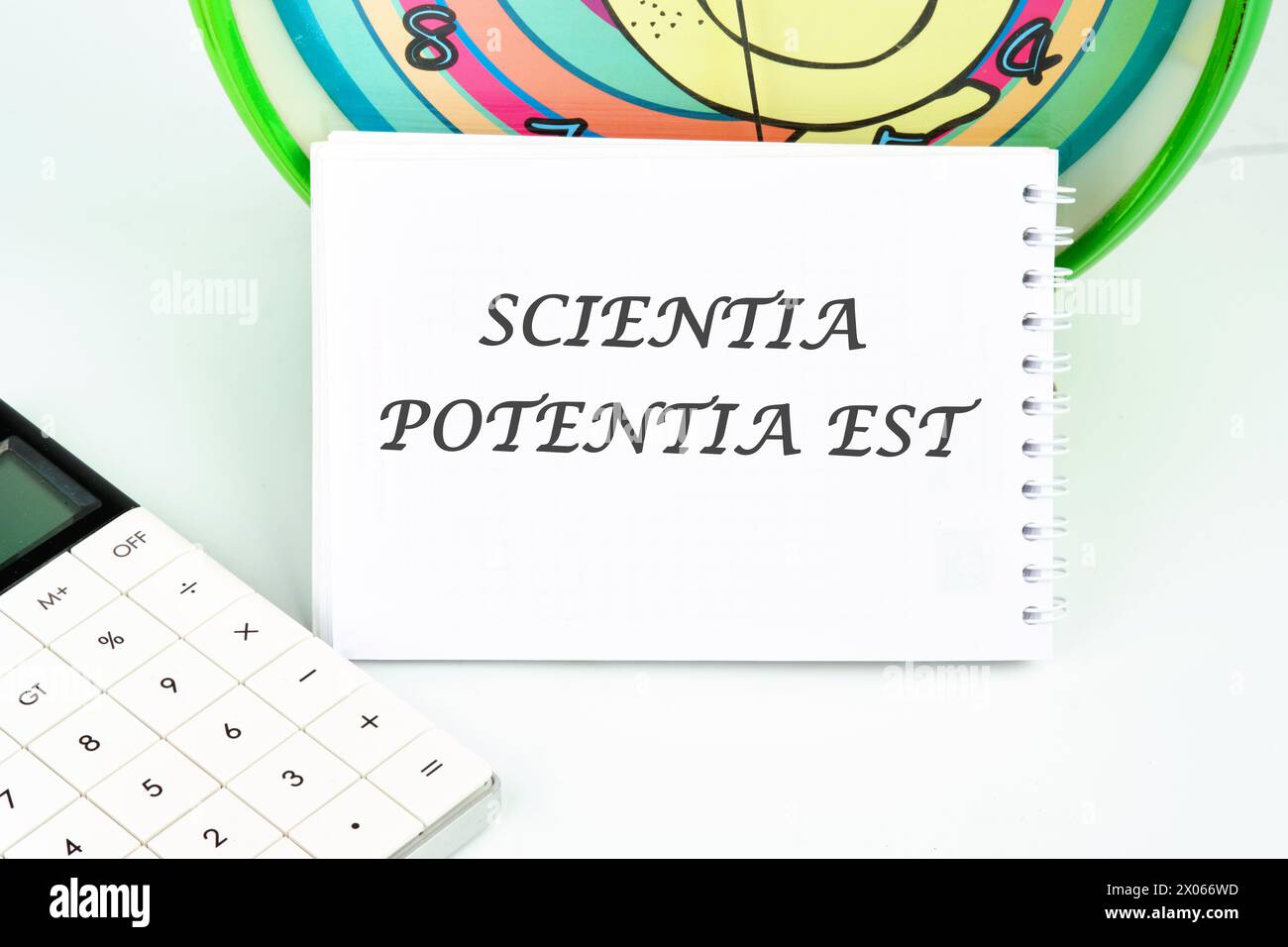 the phrase Scientia Potentia Est (Knowledge is power) written in Latin ...