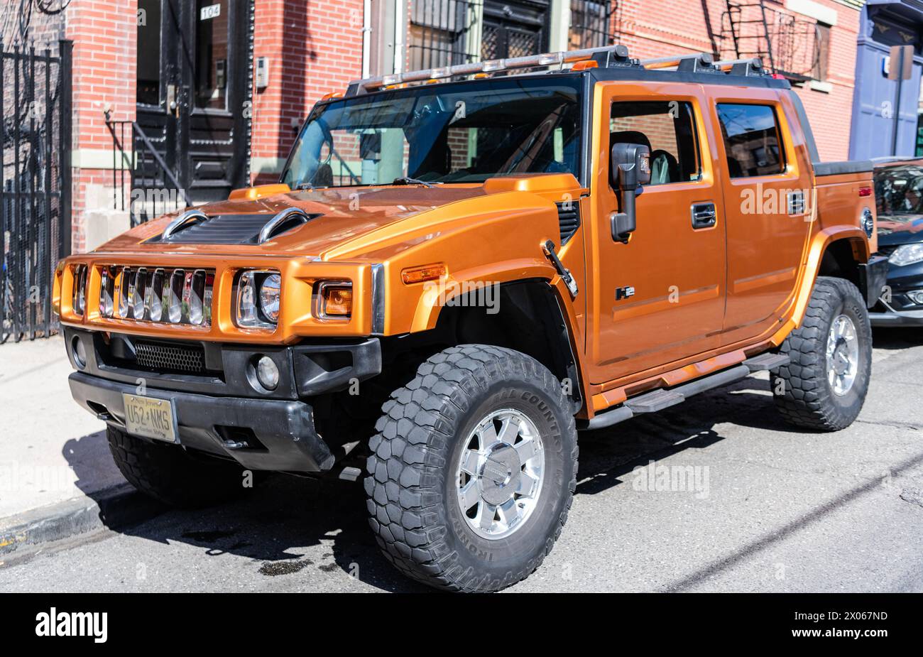 New York City, USA - March 31, 2024: 2006 HUMMER H2 SUT vehicle car ...