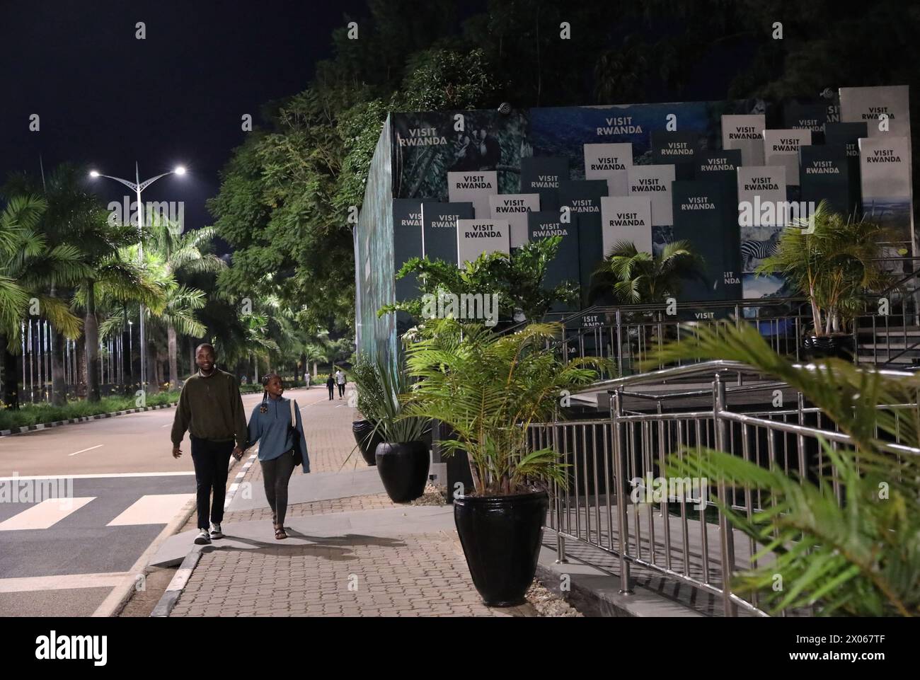 Kigali. 4th Apr, 2024. This photo taken on April 4, 2024 shows people ...