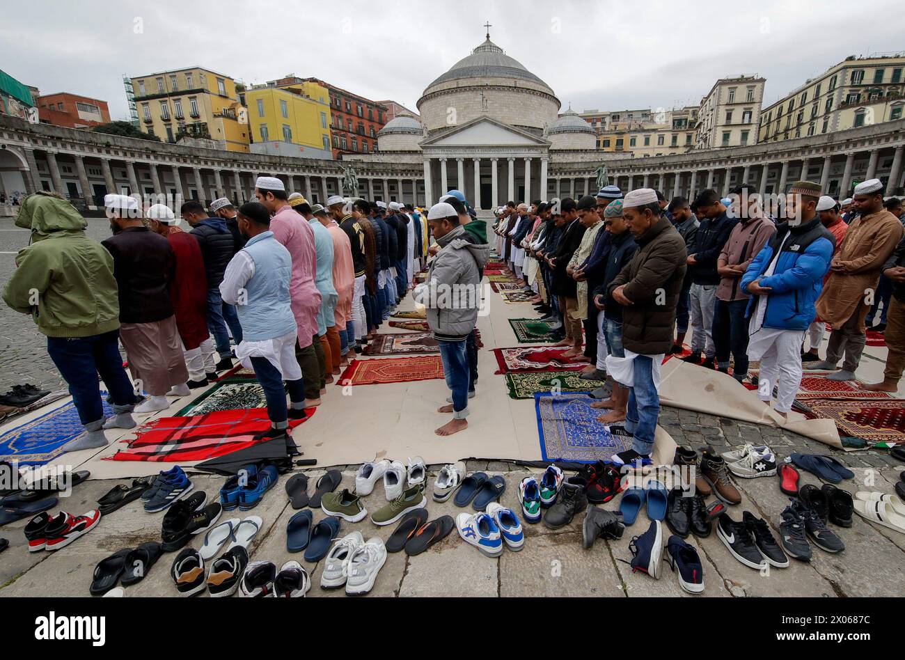 Some Muslims at the end of Ramadan. On this day, Muslim believers ...