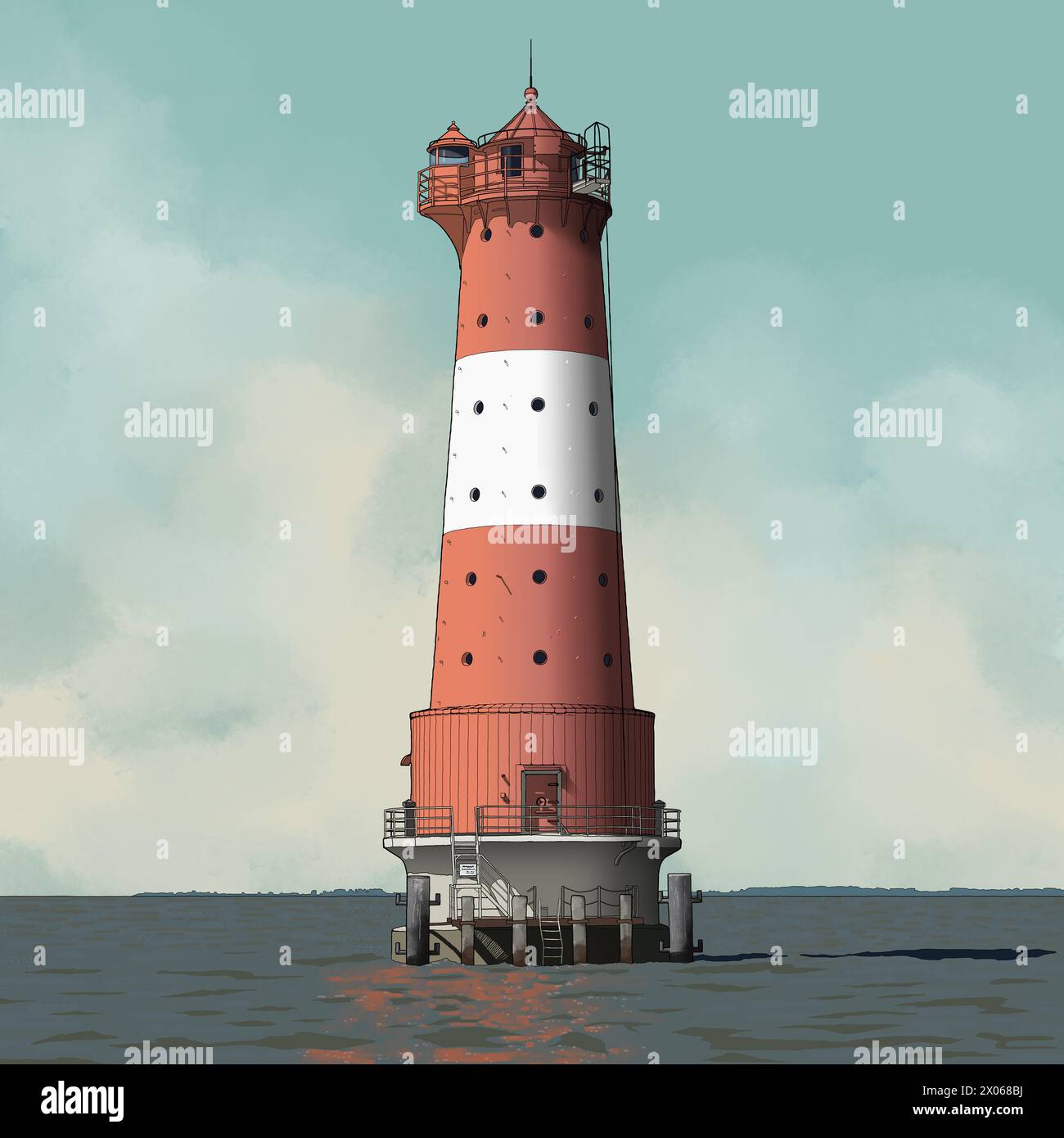 Lighthouse arngast in jade bay hi-res stock photography and images - Alamy