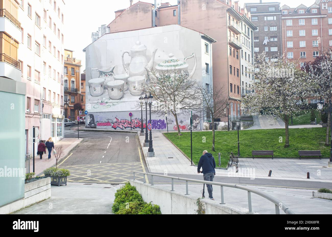 Oviedo, Asturias, Spain. Graffiti Stock Photo - Alamy