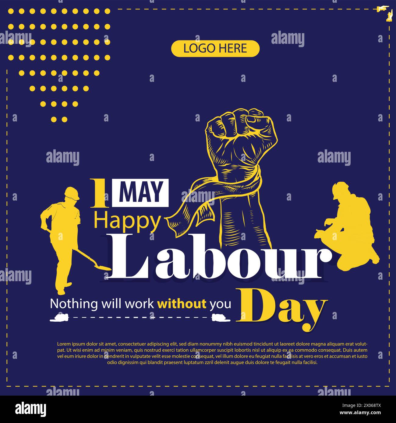Labour day flyer hi-res stock photography and images - Alamy