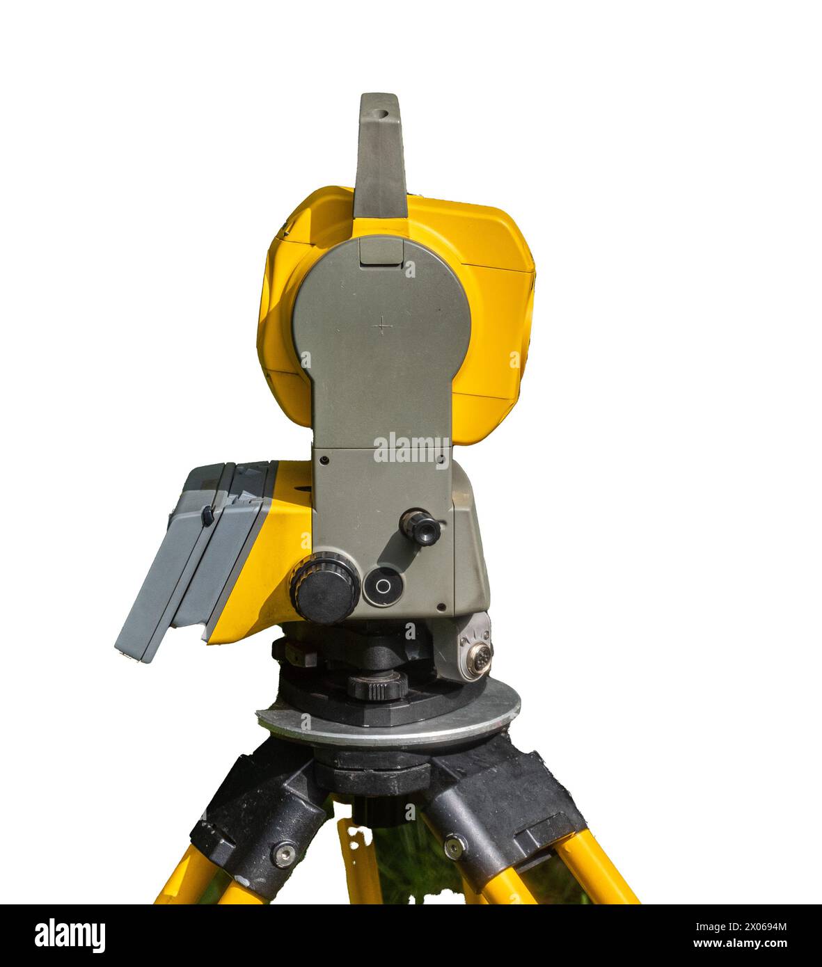surveying tool, total station with white background. Survey Instrument ...