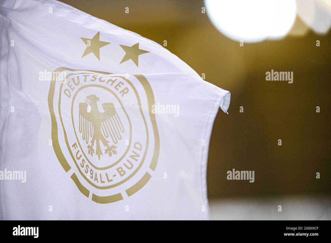 AACHEN, GERMANY - 9 APRIL, 2024: Corner flag DFB, The football match of ...