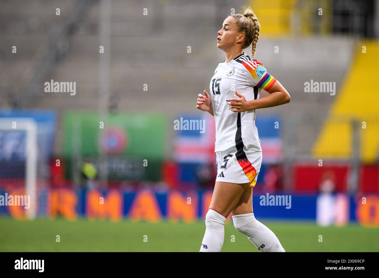 AACHEN, GERMANY - 9 APRIL, 2024: Giulia Gwinn, The football match of ...