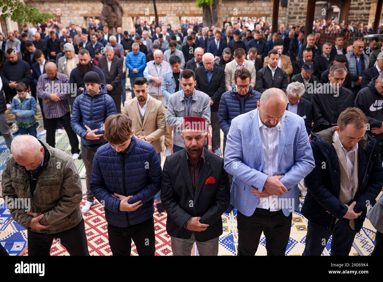 In the Gazi Husrev-bey mosque the faithful offered the Eid prayer and ...