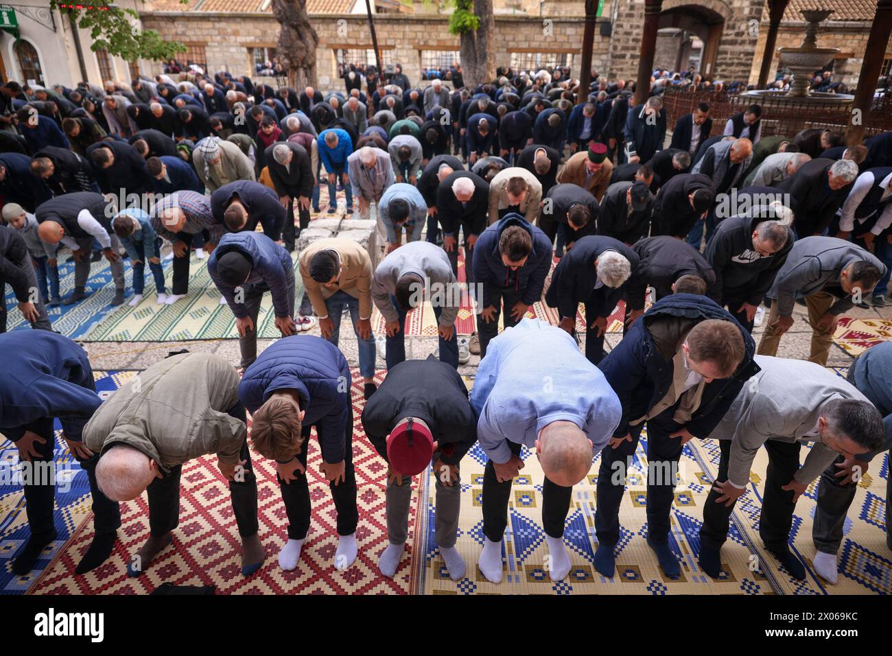 In the Gazi Husrev-bey mosque the faithful offered the Eid prayer and ...