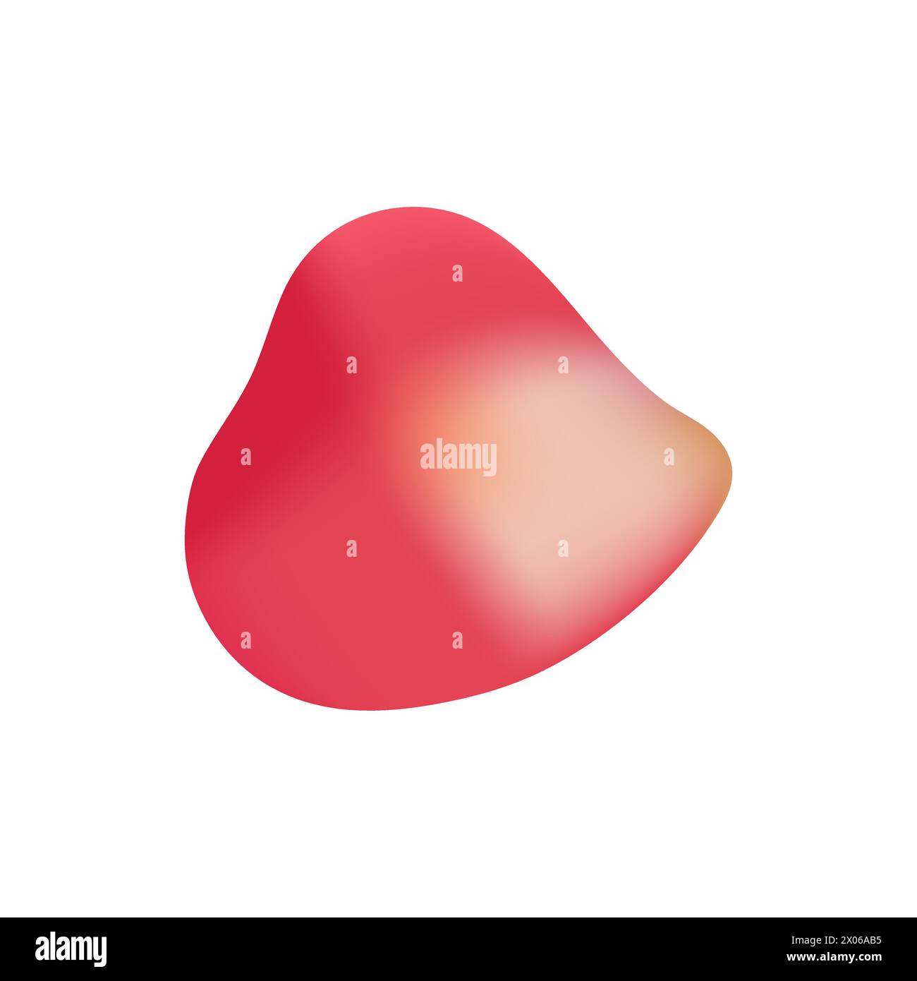 Red realistic rose petal, vector illustration on white background ...