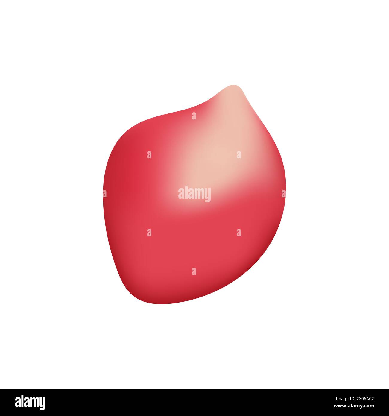 Red realistic rose petal, vector illustration on white background ...