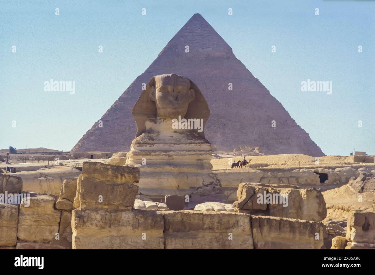 Egypt, the Great Sphinx of Giza is a limestone statue of a reclining ...