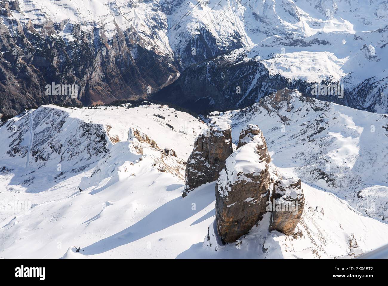 Winter landscape at Murren ski resort, Switzerland Stock Photo - Alamy