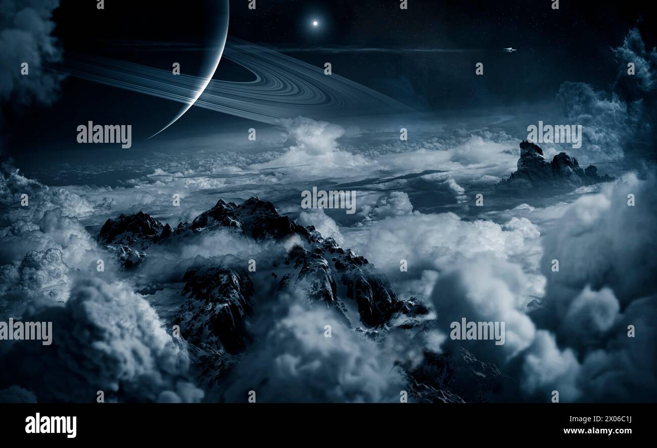 3d sci fi scene black hi-res stock photography and images - Alamy