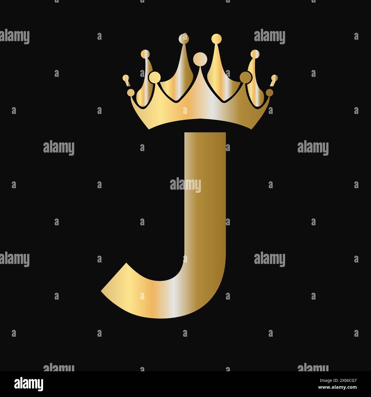 Letter J Crown Logo Template. Royal Crown Logotype Luxury Sign for ...