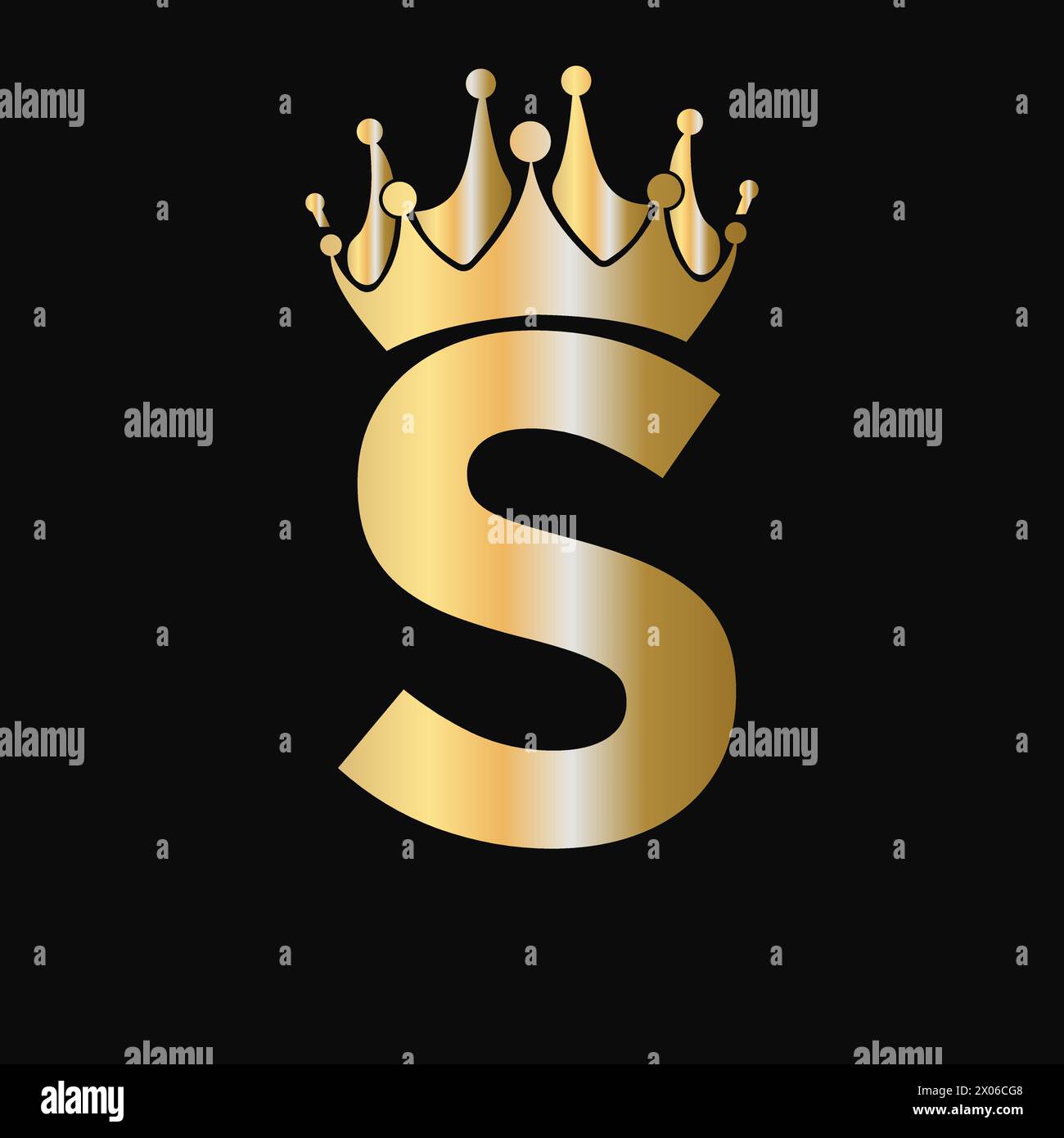 Letter S Crown Logo Template. Royal Crown Logotype Luxury Sign for ...