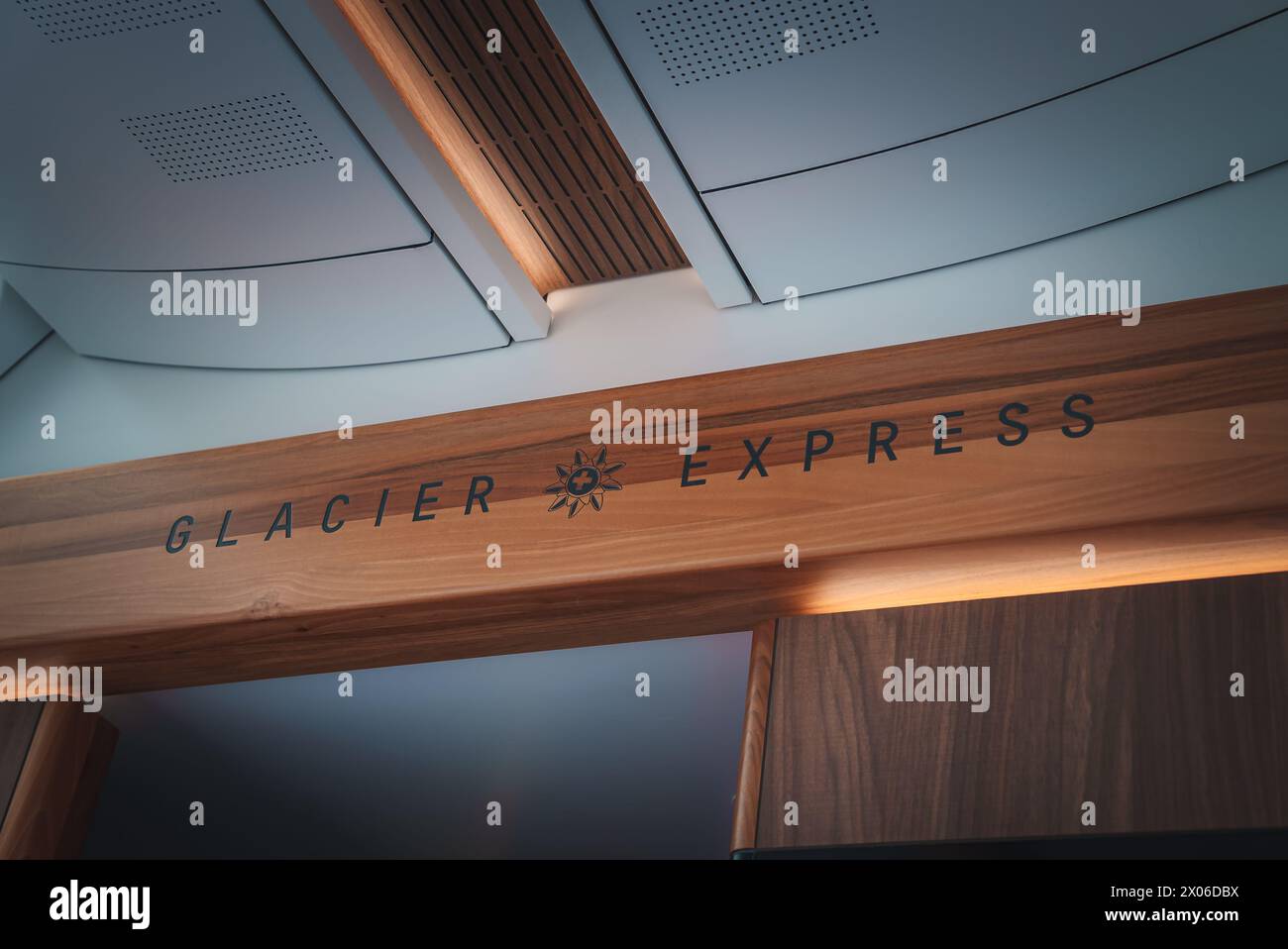 Luxurious Glacier Express Wooden Panel and Modern Ceiling Design in ...