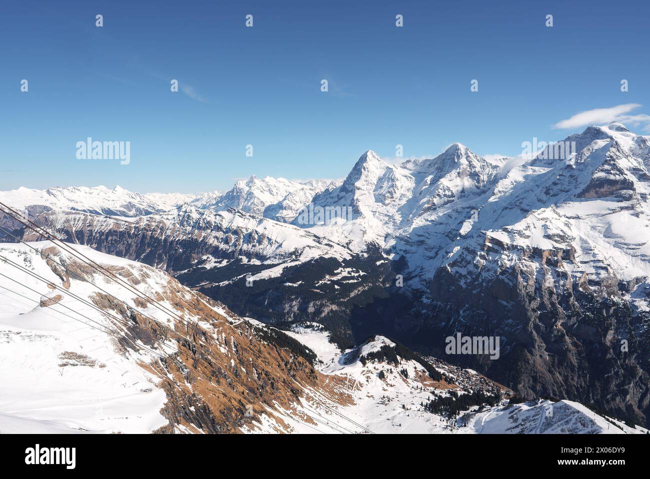 Murren ski skiing lift alps hi-res stock photography and images - Alamy