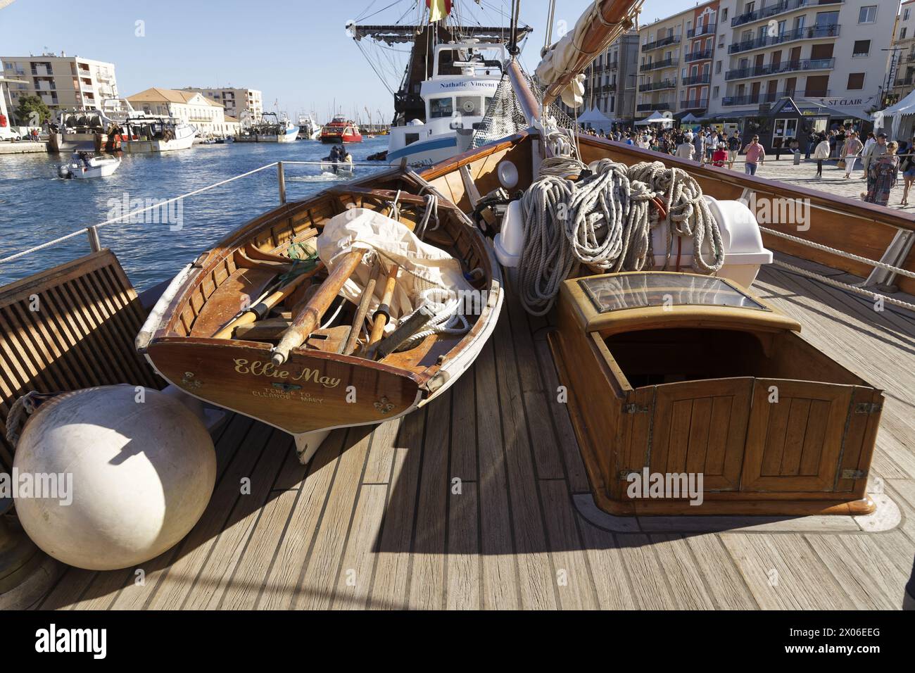 Sete, France.16th April, 2022. Le Don du Vent, a gaff ketch, schooner ...