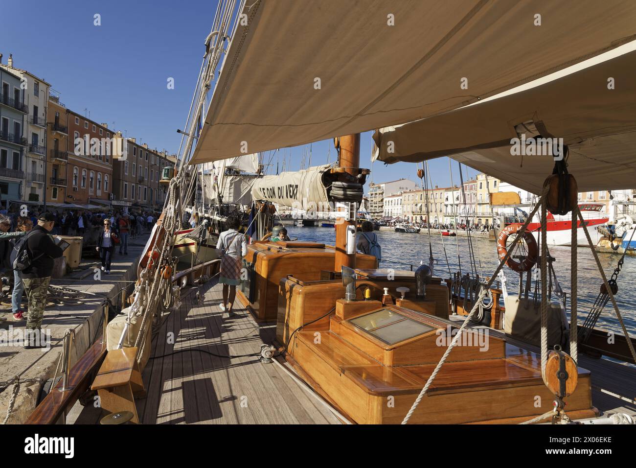 Sete, France.16th April, 2022. Le Don du Vent, a gaff ketch, schooner ...