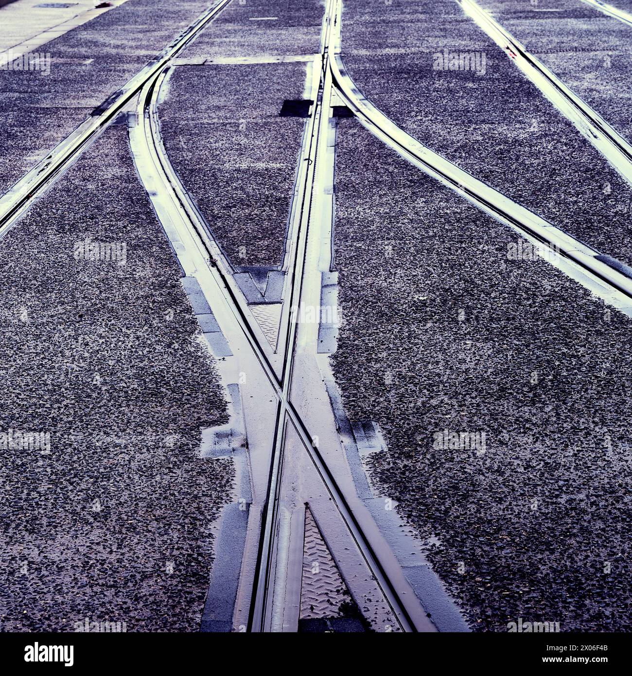 Tramway points hi-res stock photography and images - Alamy