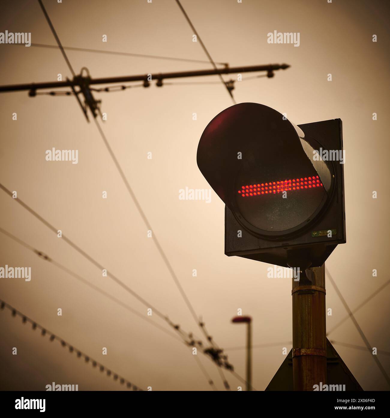 Traffic signal on tramway Stock Photo - Alamy