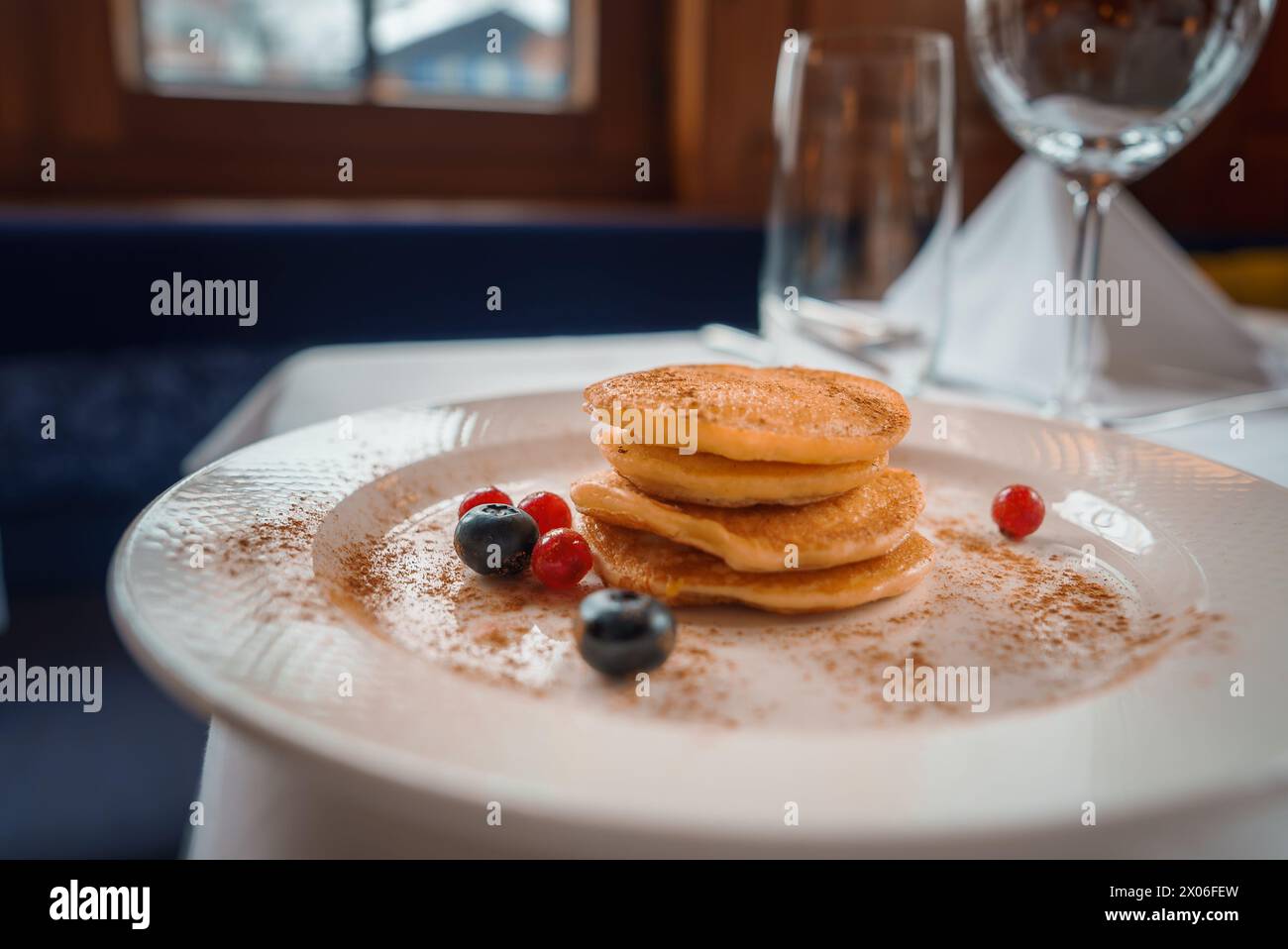 Luxurious Pancakes at Hotel in Zermatt, Swiss Ski Resort Stock Photo ...