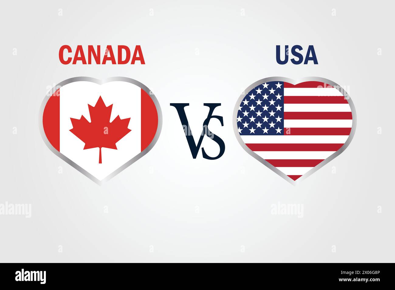 Canada VS USA, Cricket Match concept with creative illustration of ...