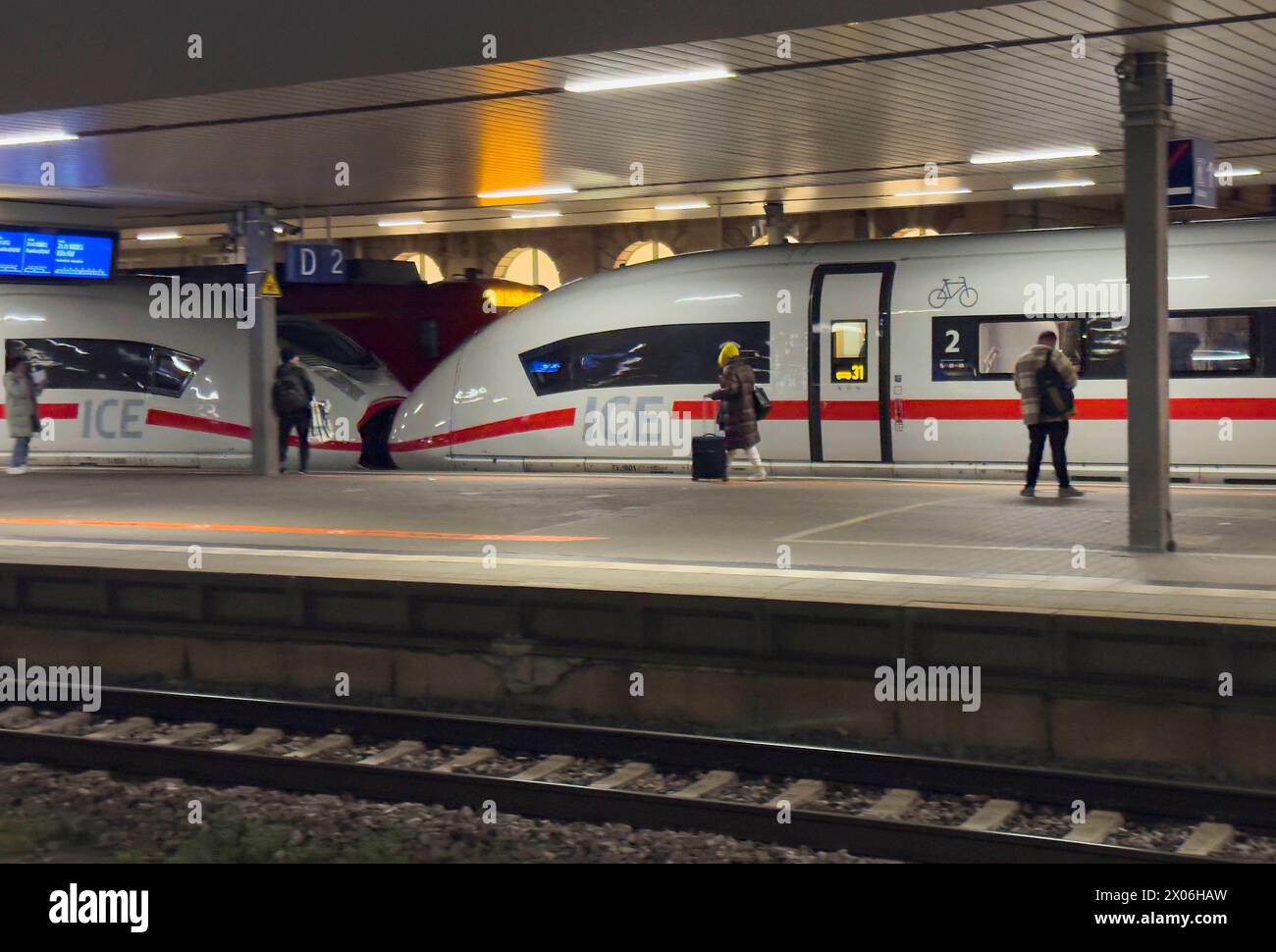 Deutsche Bahn ICE speed train in Mannheim main station, Germany, March 20, 2024 Stock Photo - Alamy