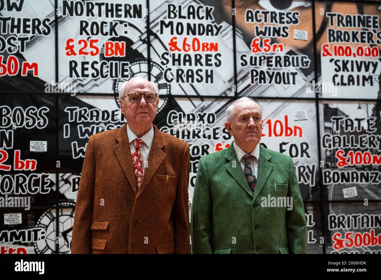 London, UK. 10 April 2024. (R) Gilbert Prousch and George Passmore ...