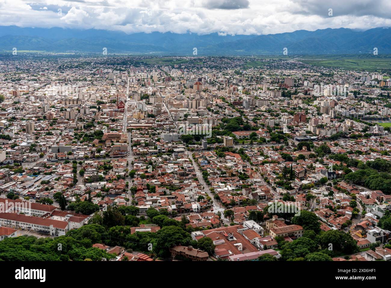 A View of The City of Salta from San Bernardo Hill, Salta Province ...