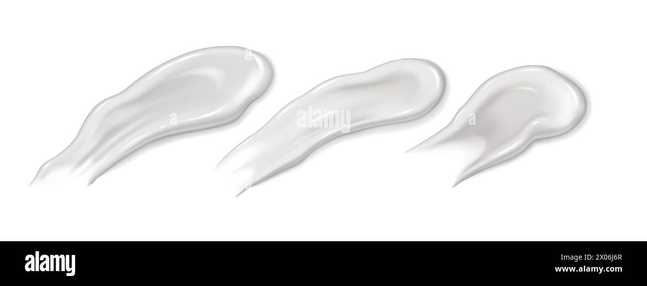 Cream smear set. Natural moisturizing cream gel for skin care ...