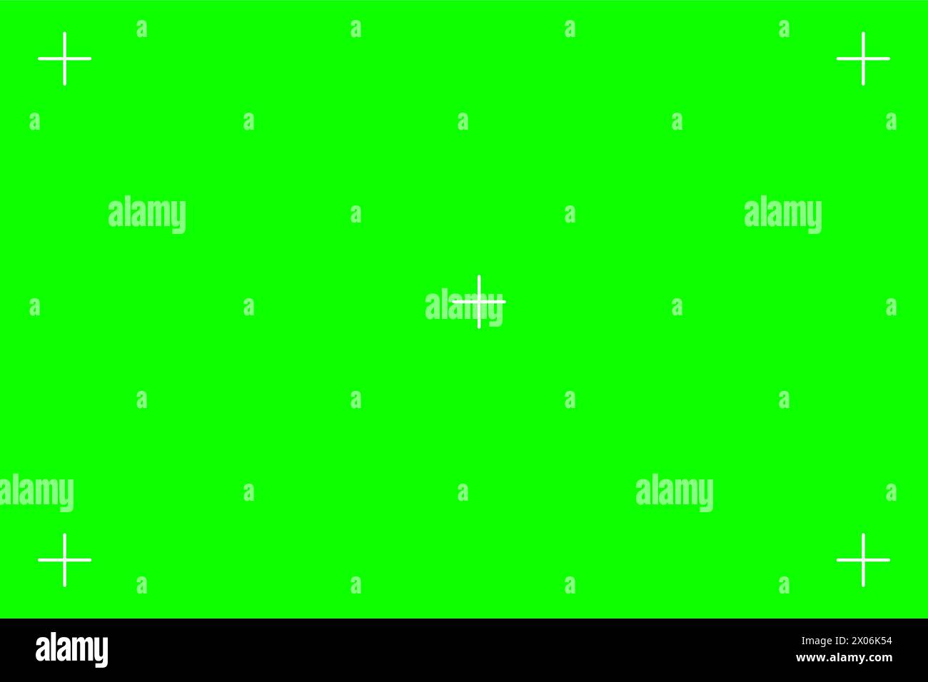 Green screen chroma key background, viewfinder camera frame, video film ...
