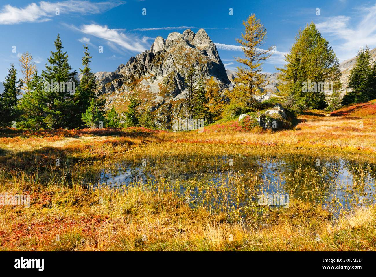 Valais Alps with Grand Perron in autumn, Switzerland, Valais Stock ...