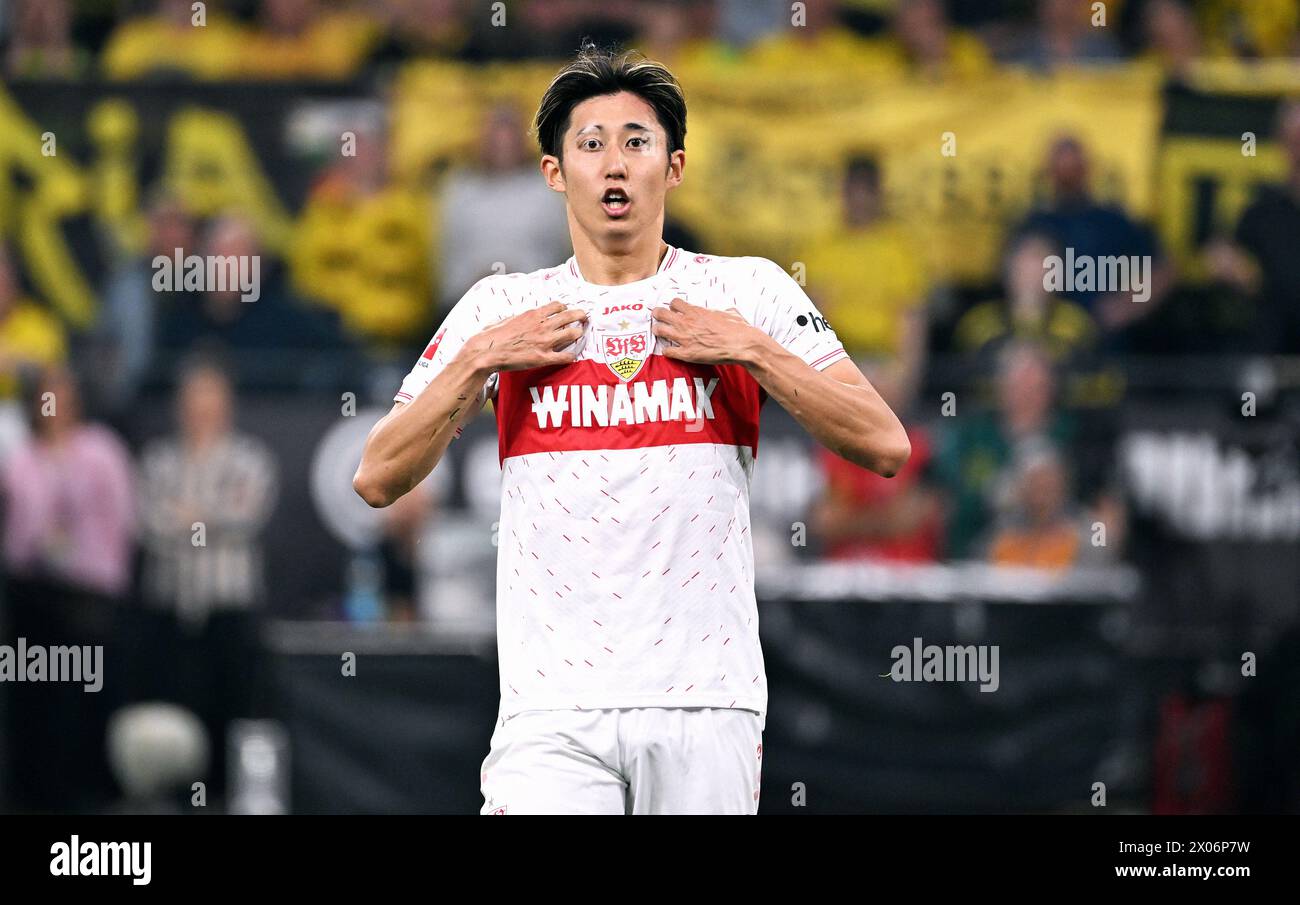 Bundesliga, Signal Iduna Park Dortmund: Borussia Dortmund vs VfB Stuttgart; Hiroki Ito (STG ...