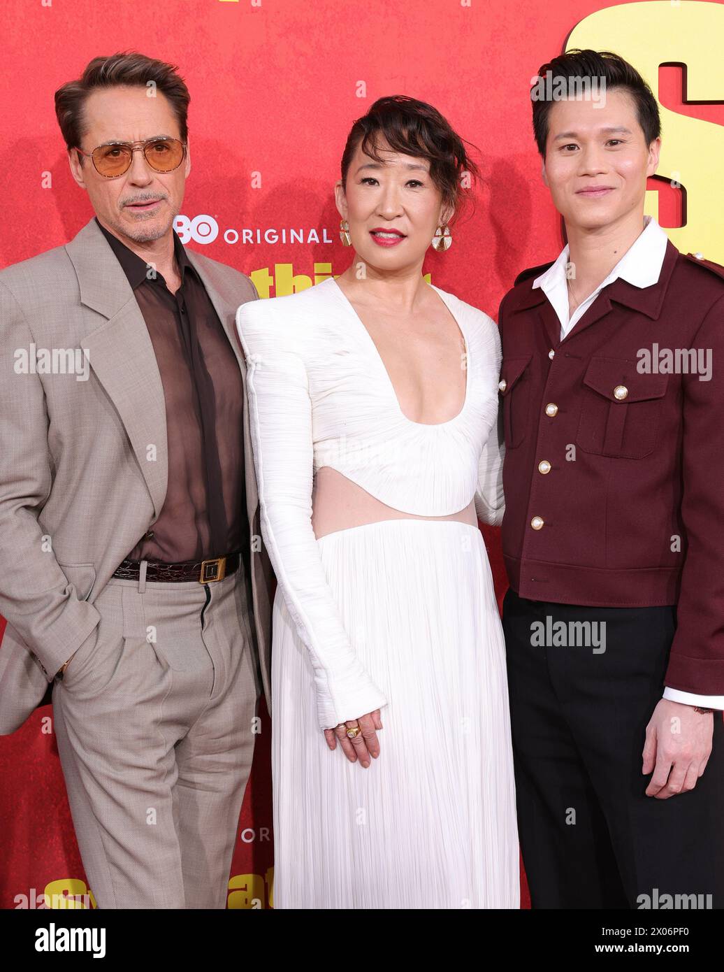 Los Angeles, Ca. 9th Apr, 2024. Robert Downey Jr., Sandra Oh, Hoa Xuande at HBO's The ...