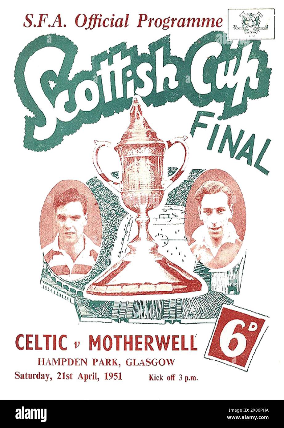 Vintage celtic scottish cup final programme hi-res stock photography ...