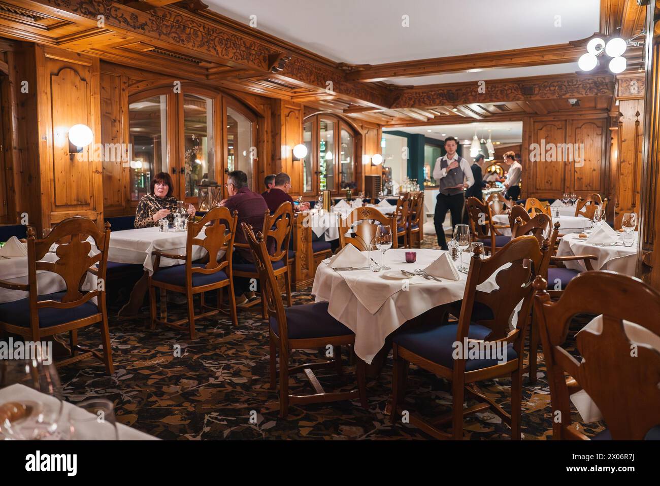 Luxury Dining Room, Zermatt Elegant Alpine Decor and Fine Dining ...