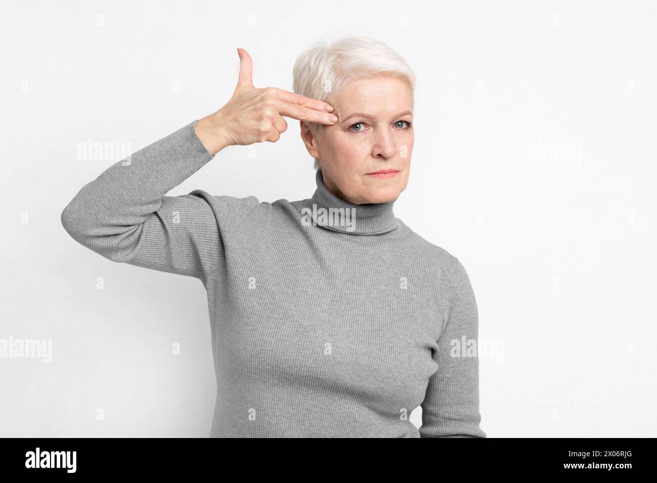 Old lady with a gun hi-res stock photography and images - Alamy